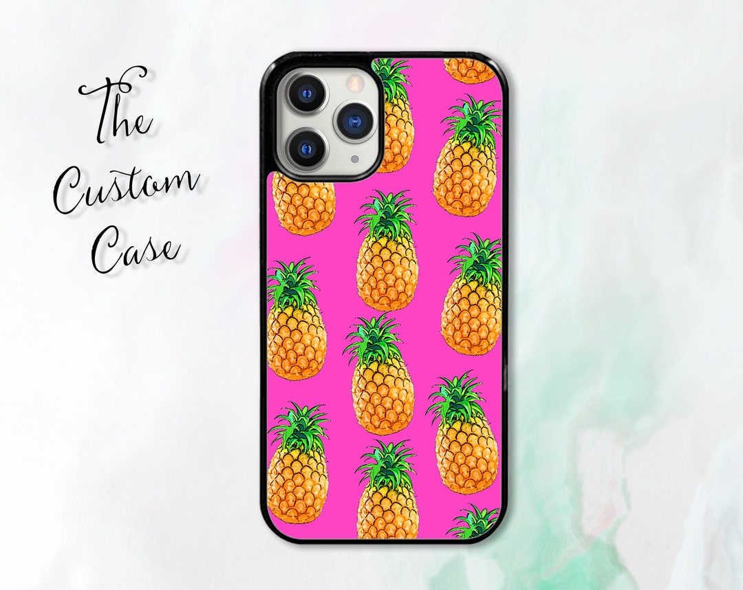 Pineapple Phone Case, Hot Pink Summer Pineapples Phone Case, Pop Art ...
