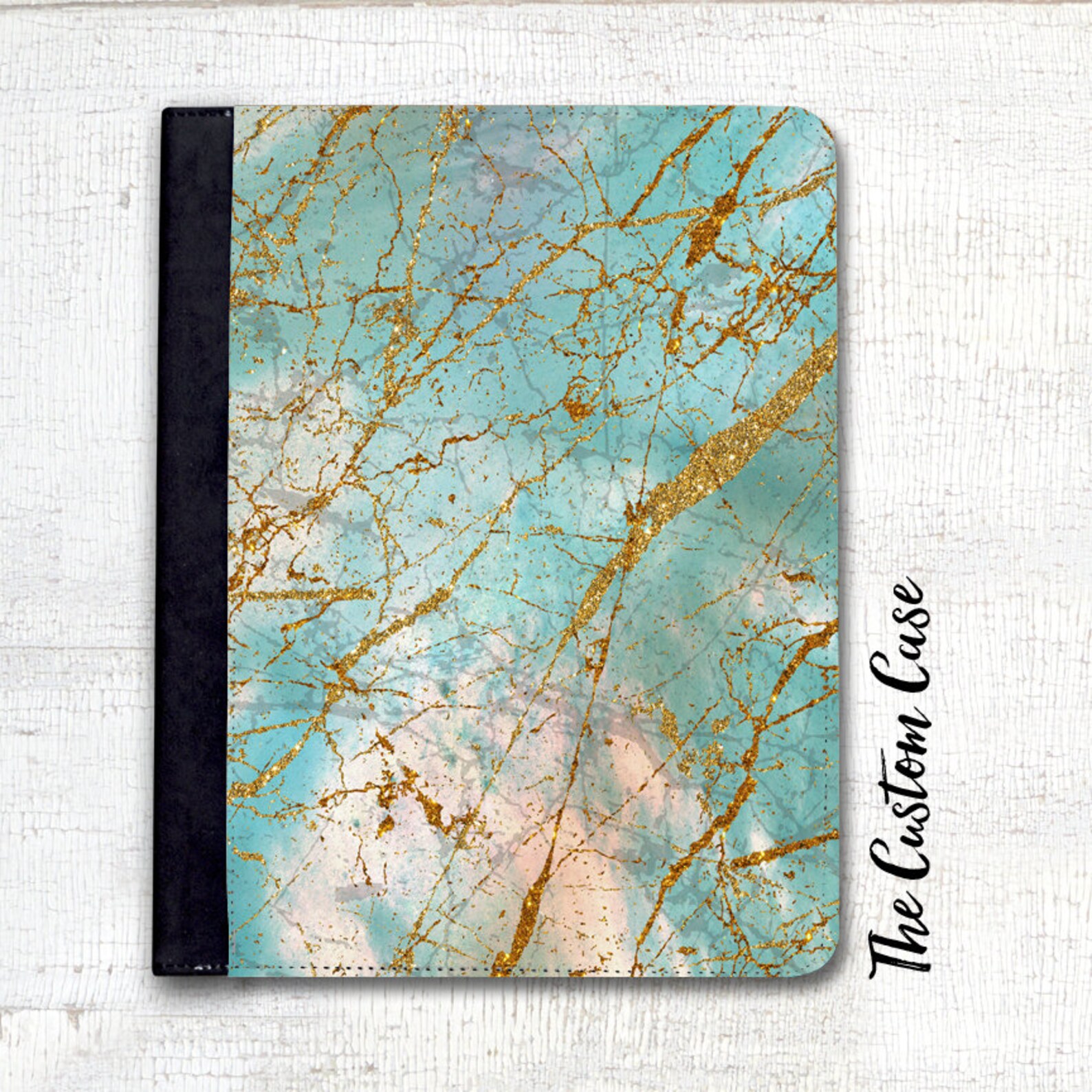 Turquoise and Gold Glitter Marble Ipad Case Aqua Marble Stone - Etsy