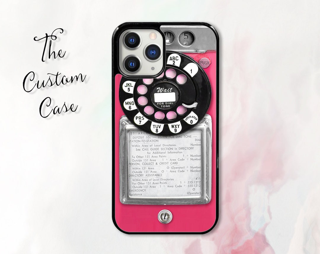 Retro Deep Pink Payphone, Vintage Payphone Phone Case, Retro Pink ...