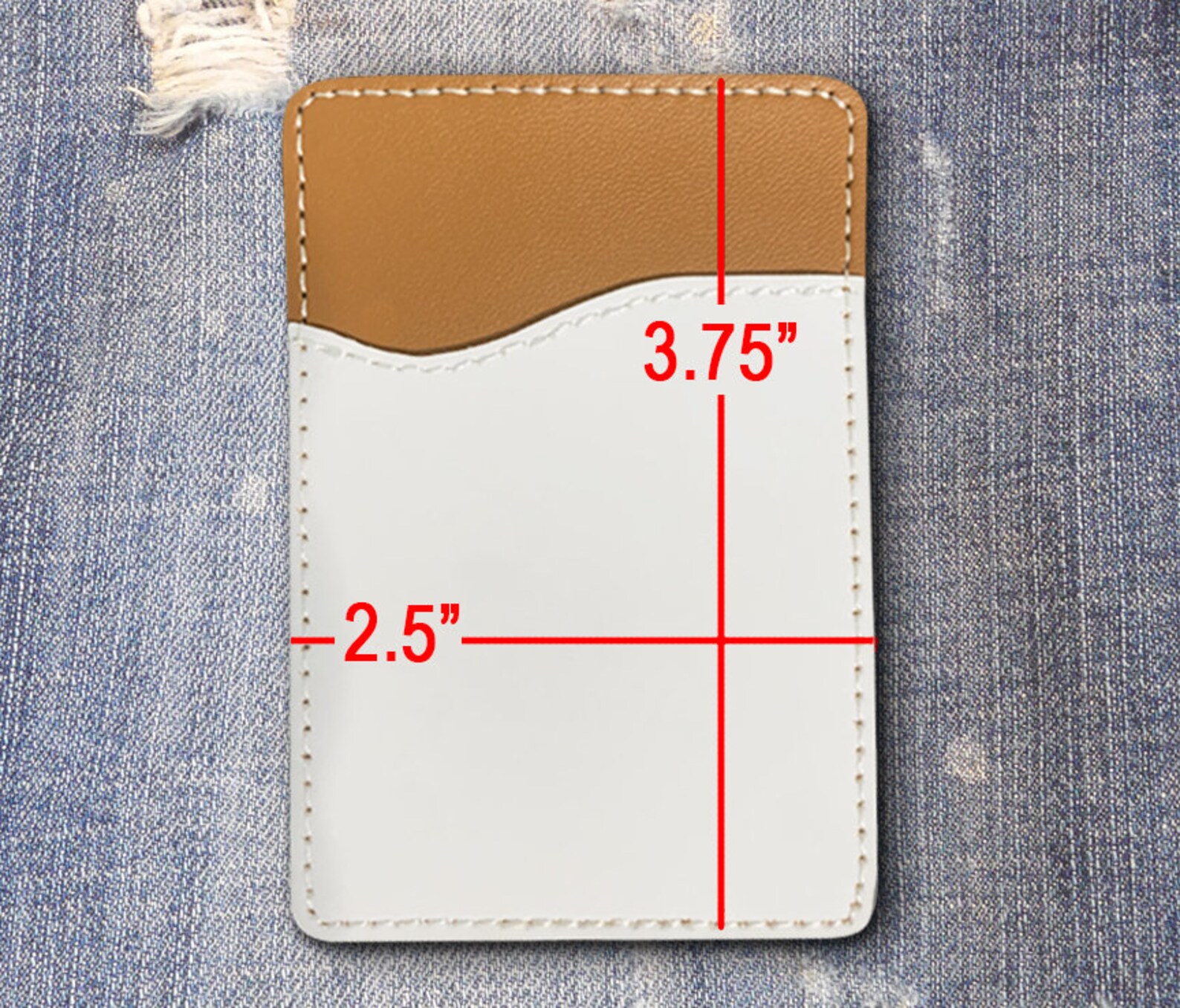 Blue Library Card Phone Wallet Stick on Card Holder Vegan | Etsy