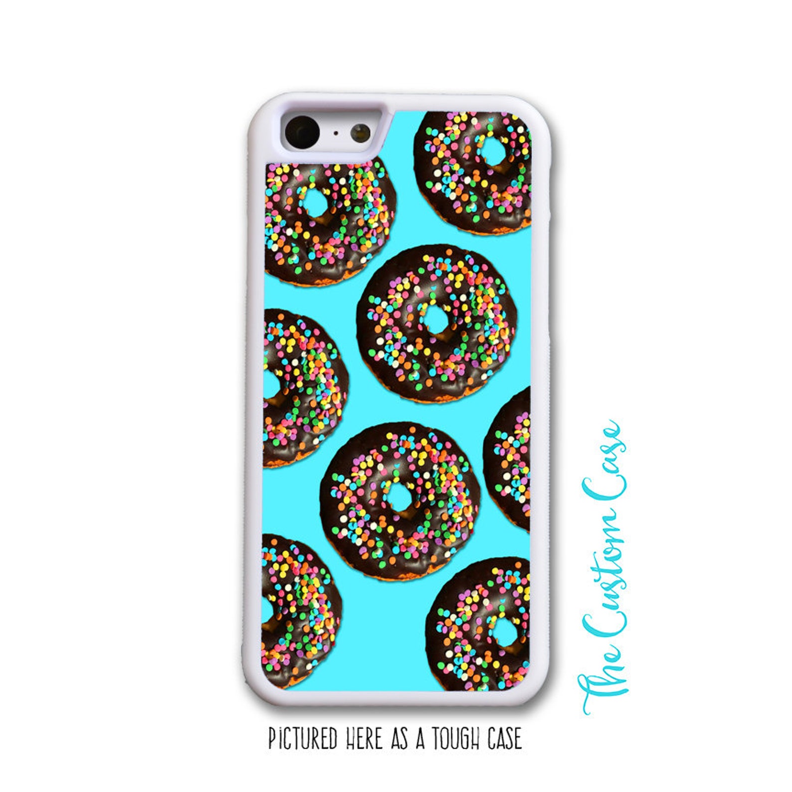 Chocolate Donut Phone Case Donut With Sprinkles Phone Case | Etsy