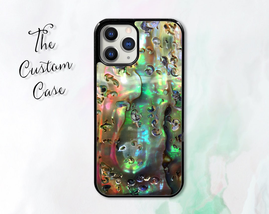 Pink and Green Abalone Phone Case, Abalone Shell Case, Beachy Phone ...