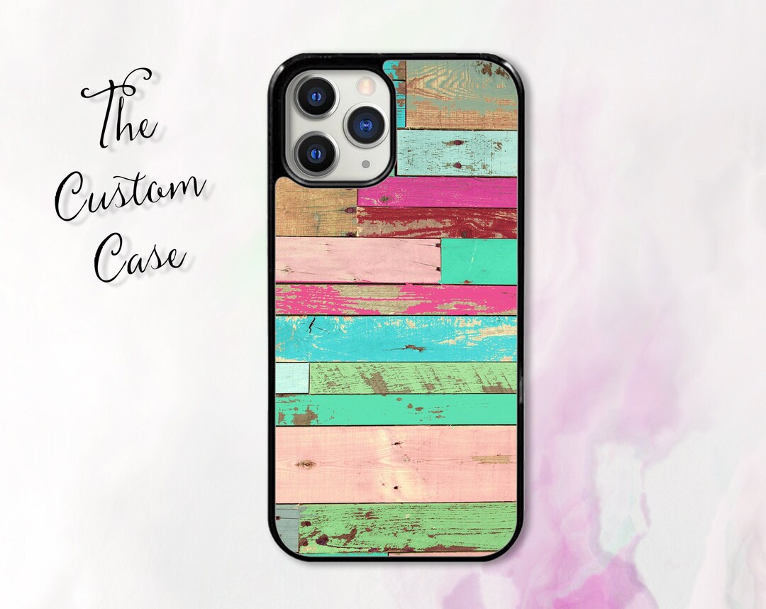Reclaimed Wood iPhone Case, Pink and Mint Case, Distressed Turquoise ...