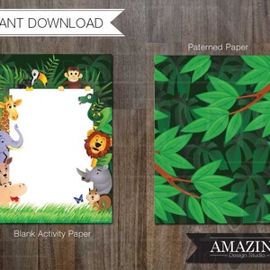 Jungle Birthday Party Invitation Kit: Instant Download Editable ...