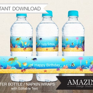 Under the Sea Birthday Invitation: Editable Party Printable Kit ...