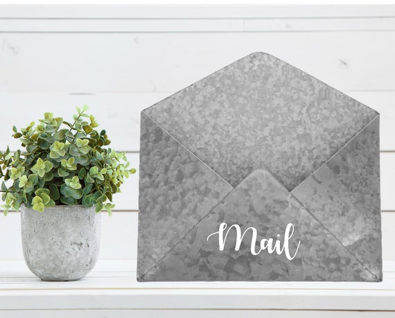 Galvanized Mail Holder Galvanized Mailbox Metal Mail Holder | Etsy