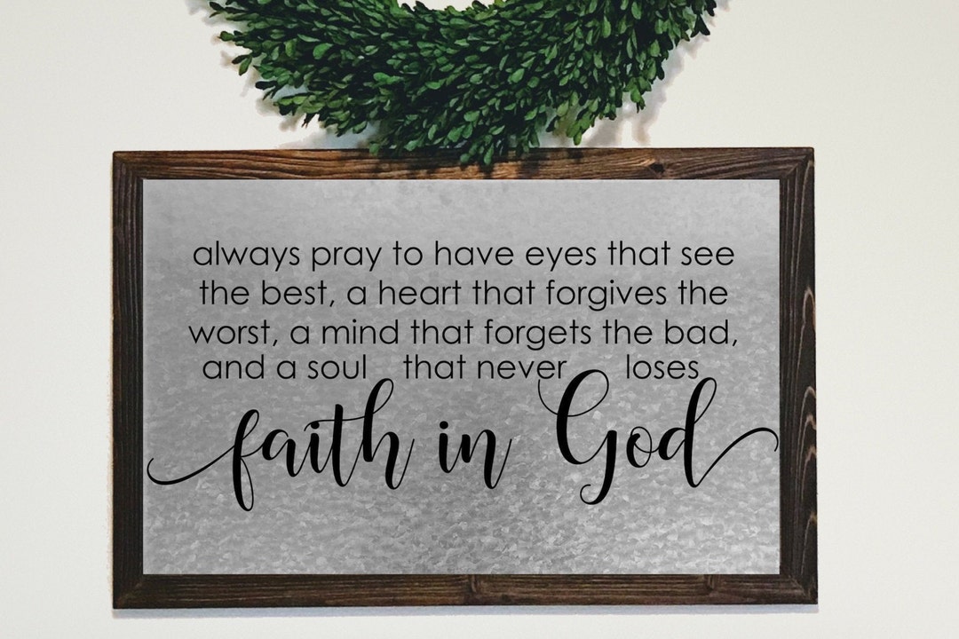 Always Pray Sign, Faith in God Sign, Always Pray, Metal Sign ...