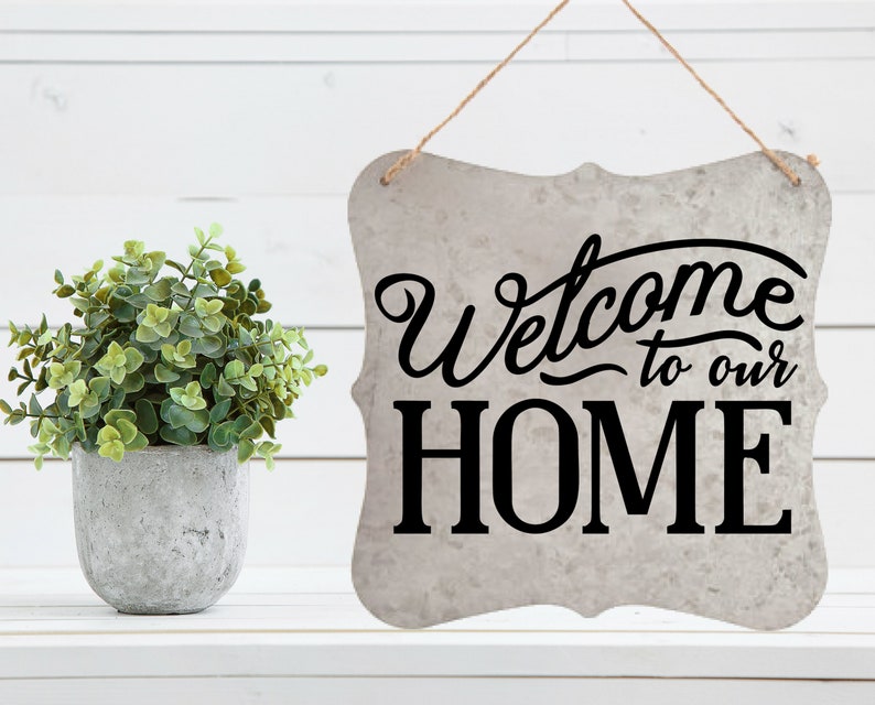 Welcome Home Sign Galvanized Metal Sign Fixer Upper Style - Etsy