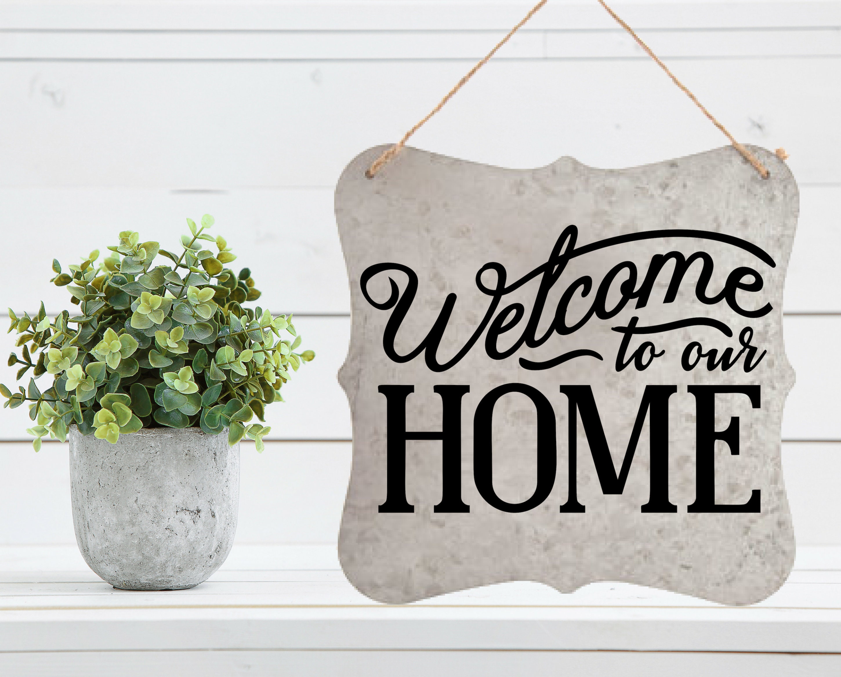 Welcome Home Sign Galvanized Metal Sign Fixer Upper Style - Etsy
