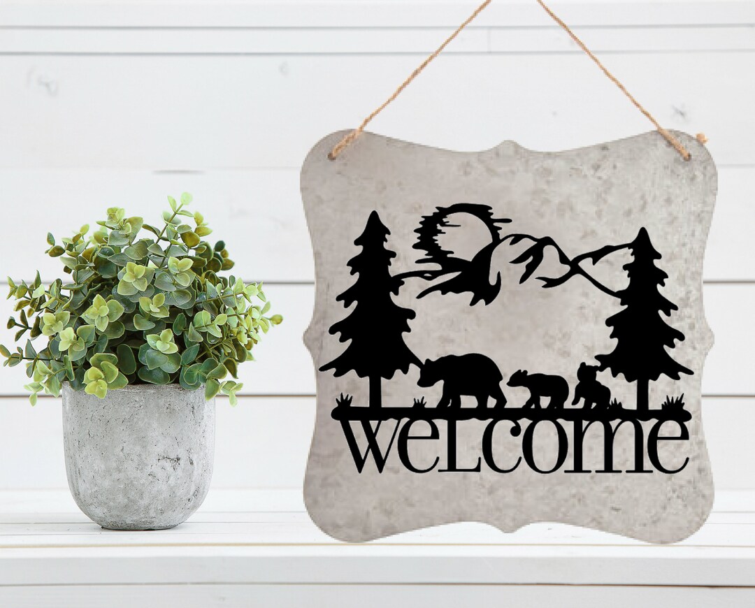 Welcome Sign, Galvanized Metal Sign, Fixer Upper Style Sign, Rustic ...