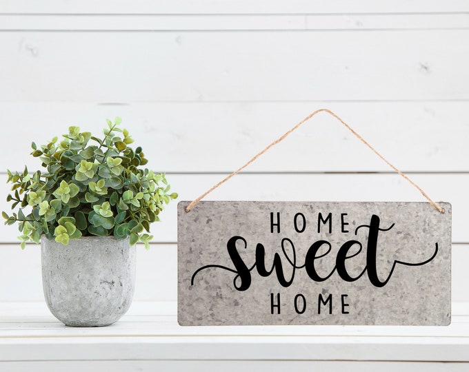 Home Sweet Home Sign Galvanized Metal Sign Fixer Upper Style - Etsy