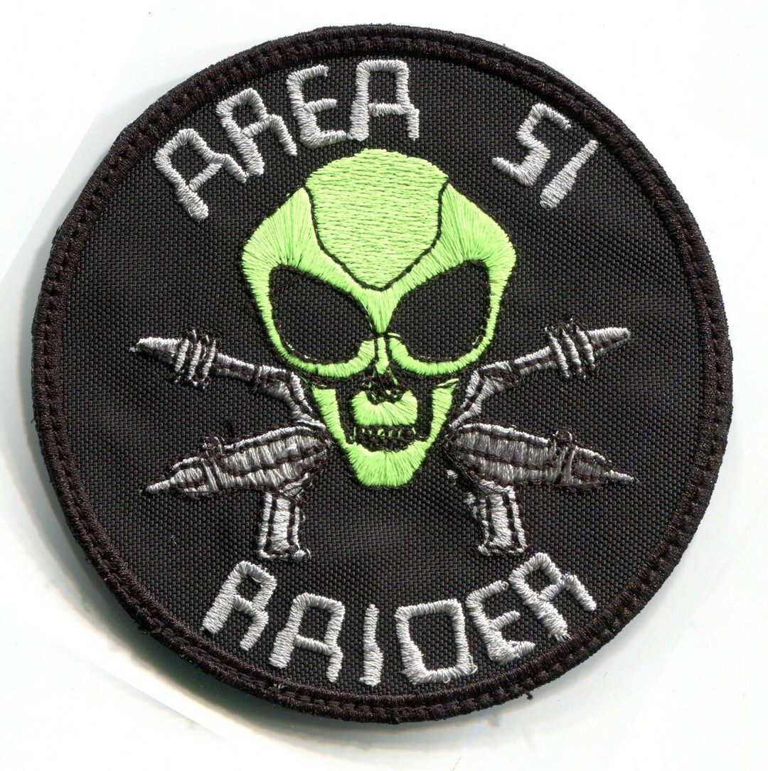 Area 51 Raid Raider Meme Embroidered Patch 3.5 - Etsy