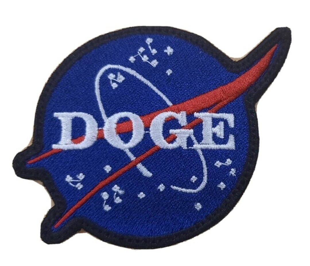 Doge Dogecoin NASA Logo Style Embroidered Patch - Etsy