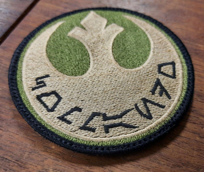 Star Wars Rebel Alliance Commando Emblem Patch Tan Green Aurebesh - Etsy