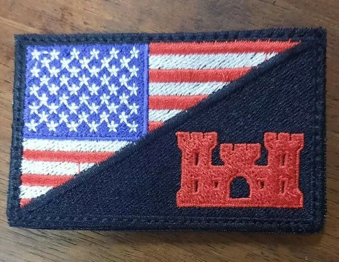 Military Army Combat Engineer US Flag 3x2 Inch Embroidered - Etsy