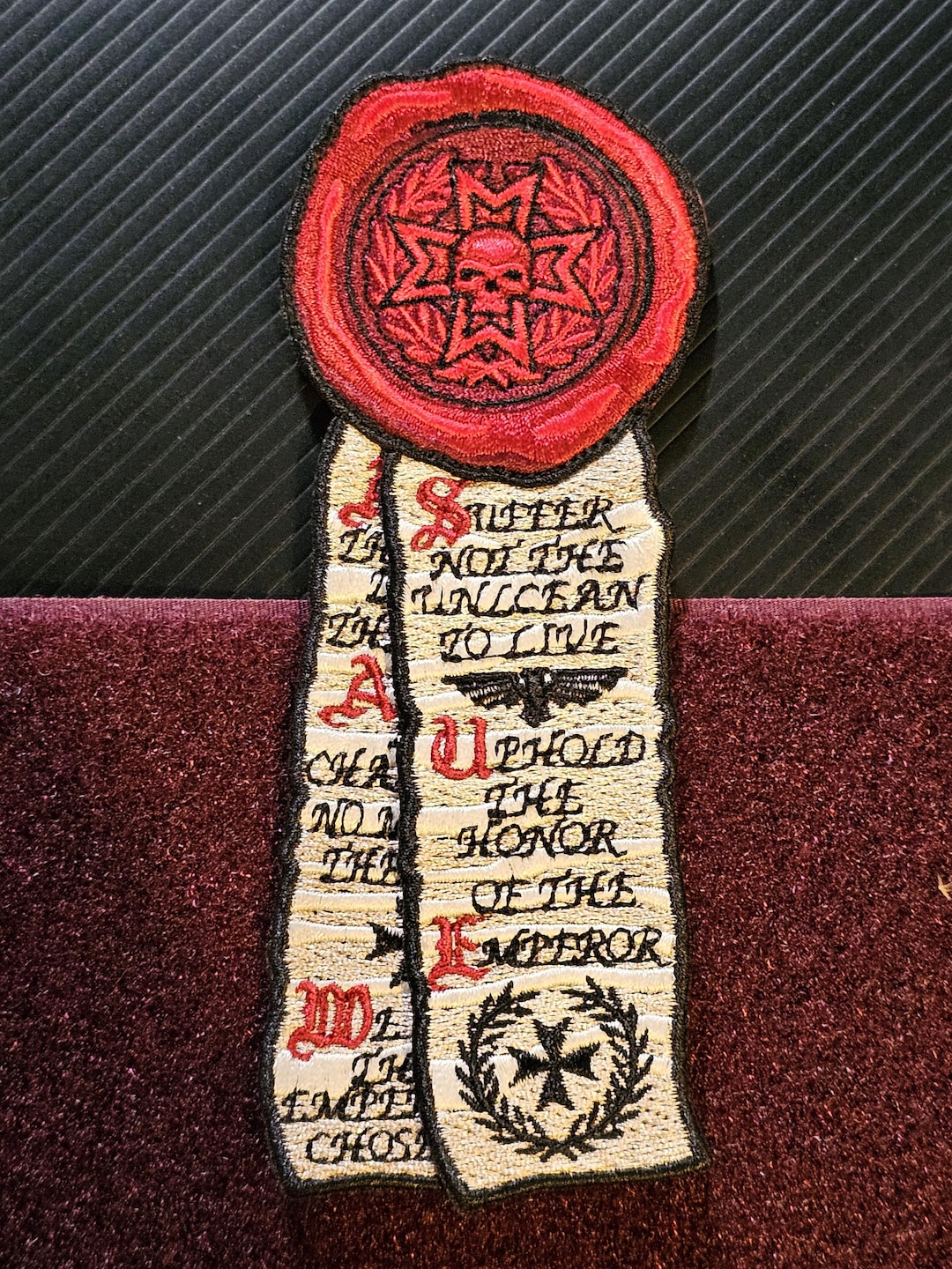 Grim Dark Black Templar Space Marine Purity Seal Laurel Wax & Scroll ...