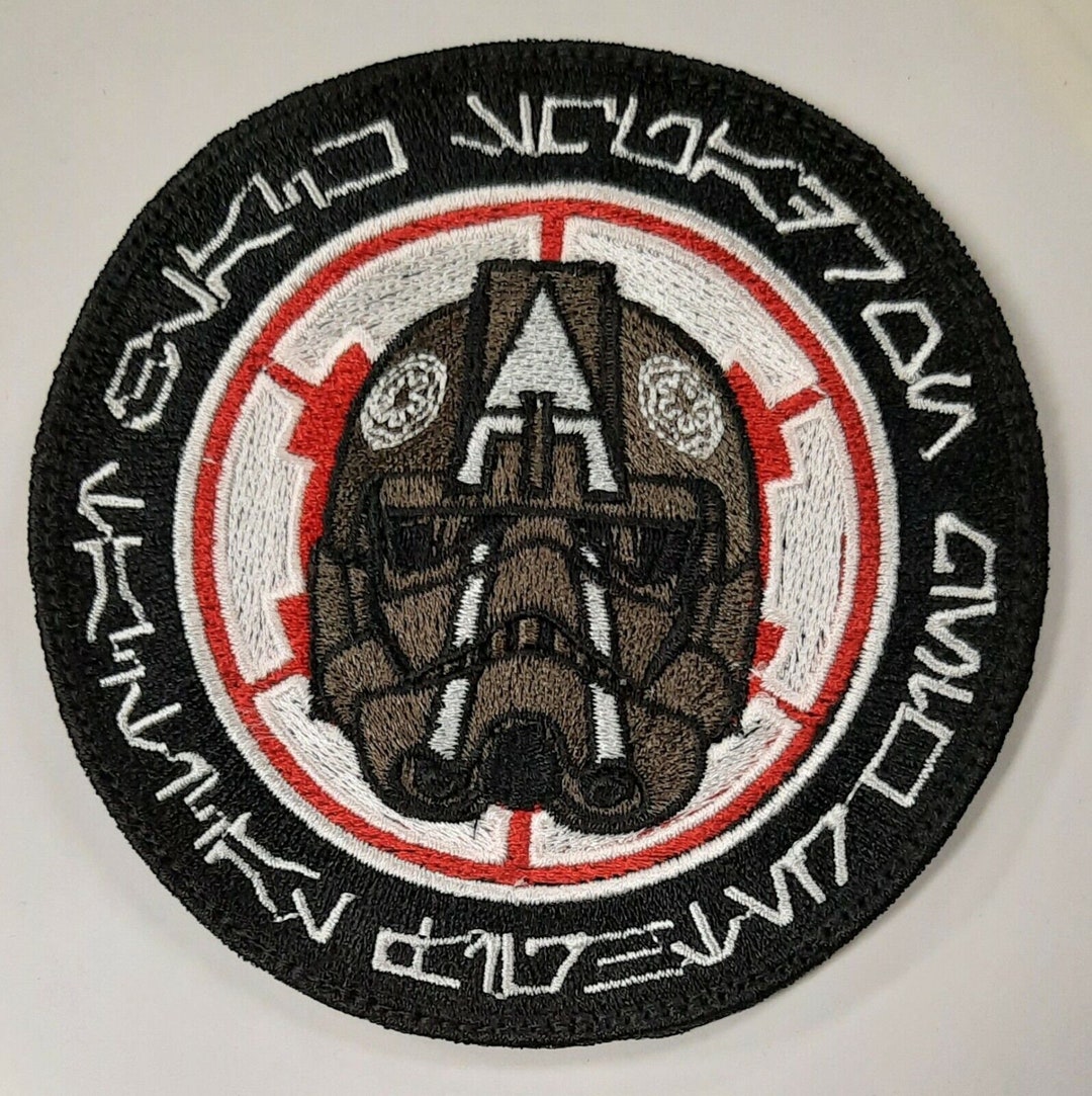 Black Squadron Tactical TIE Fighter Wing Aurebesh 3.9 Inch Round ...