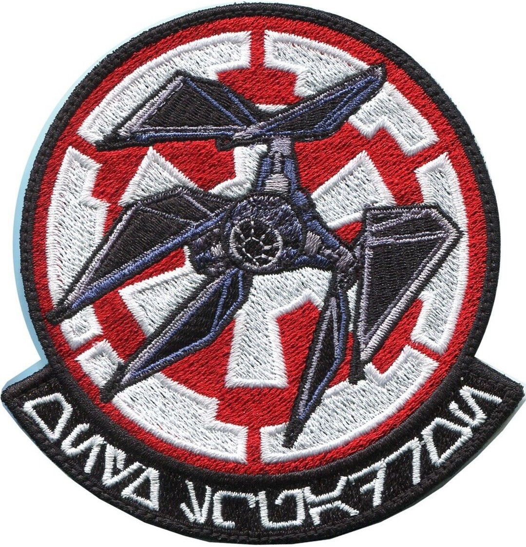 Imperial TIE Defender Onyx Squadron Aurebesh Rocker Embroidered Star ...