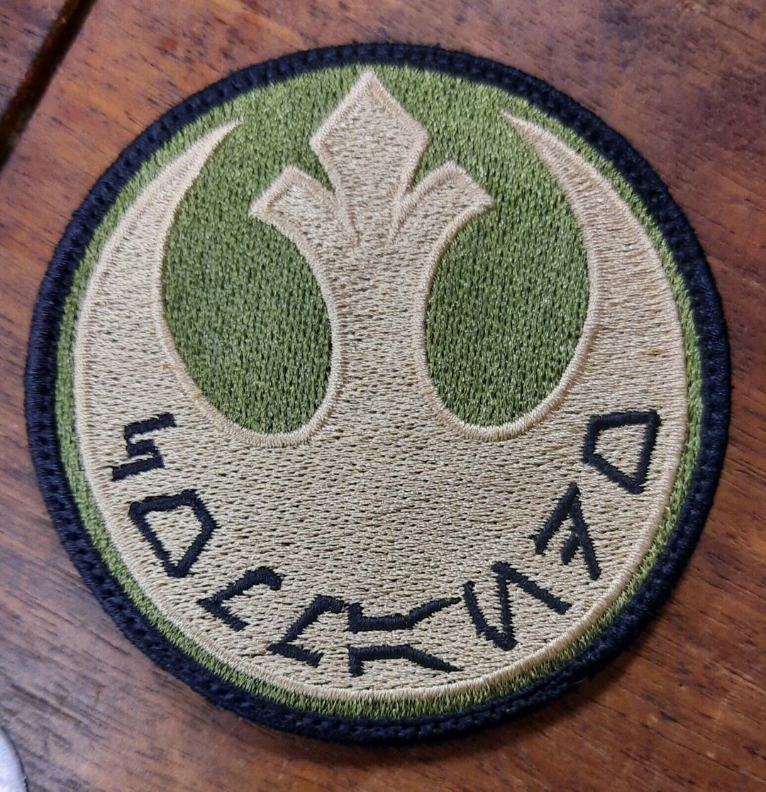 Star Wars Rebel Alliance Commando Emblem Patch Tan Green Aurebesh - Etsy