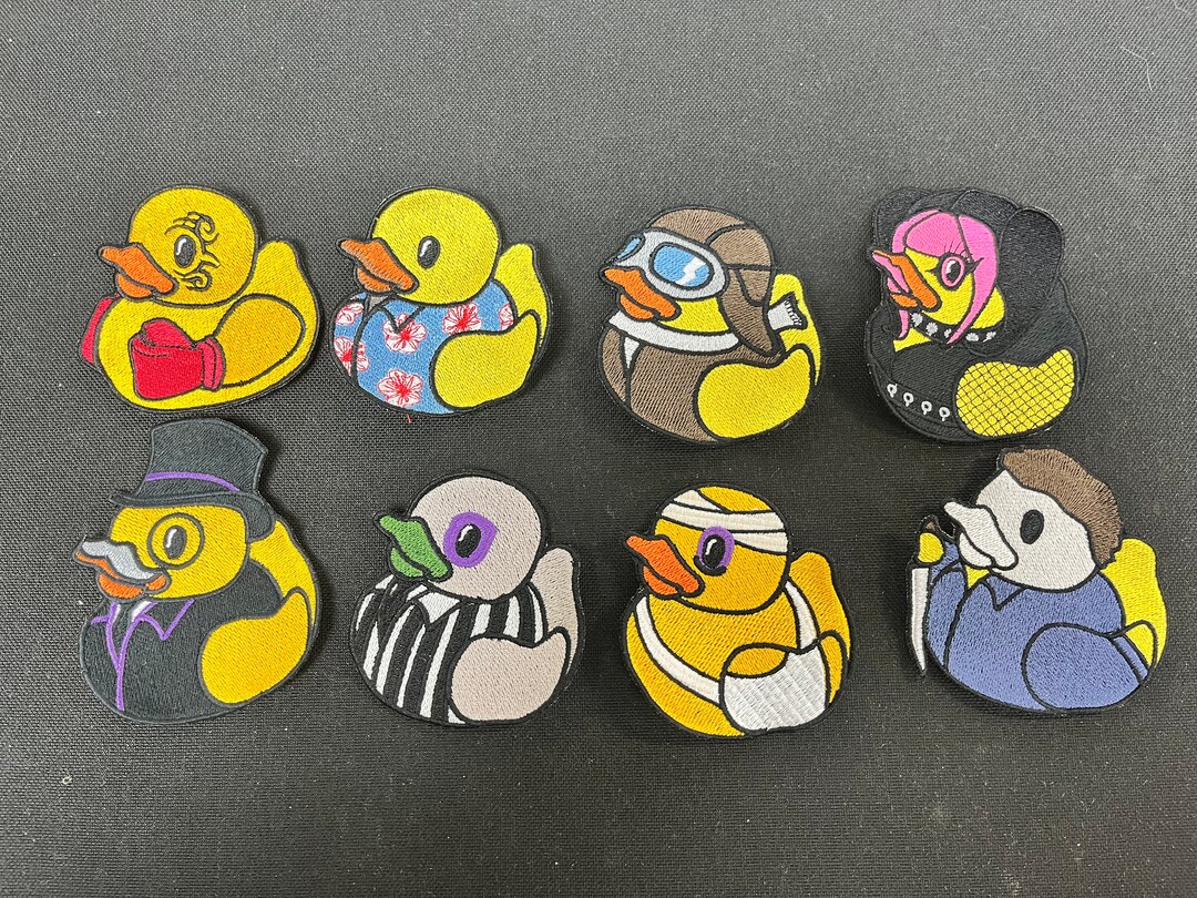 Dressed up Rubber Ducky Patch Fully Embroidered - Etsy