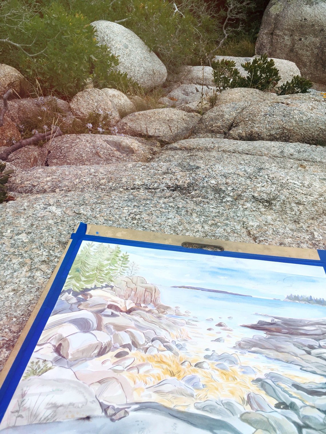 Haystack Rocks Deer Isle Maine 10.2 by 8.5 Matte Artist - Etsy