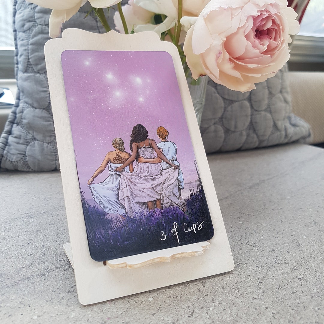 Engraved Single Tarot Stand & Oracle Stand for Tarot Cards and Oracle ...