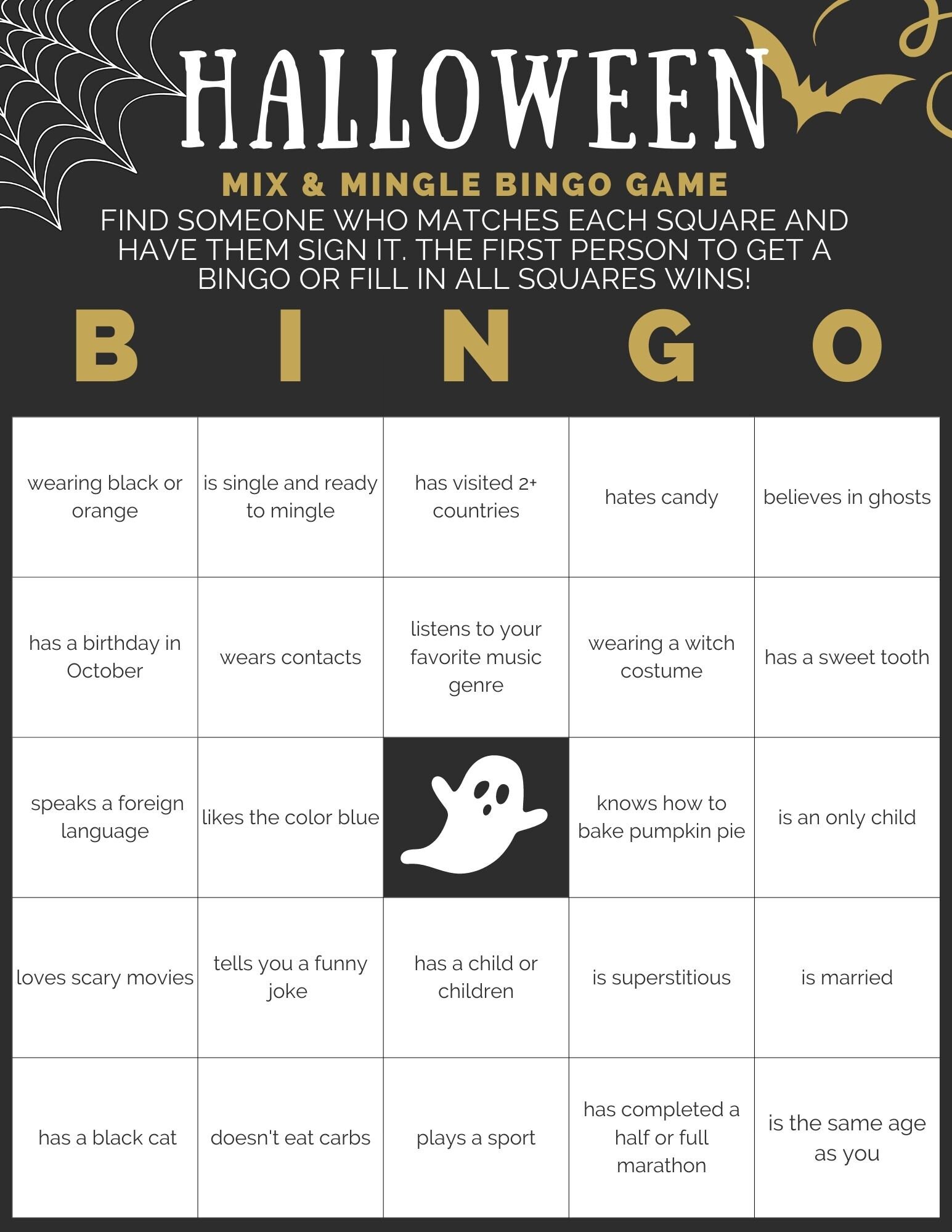 Adult Halloween Party Game Bundle | Instant Download | Printable ...