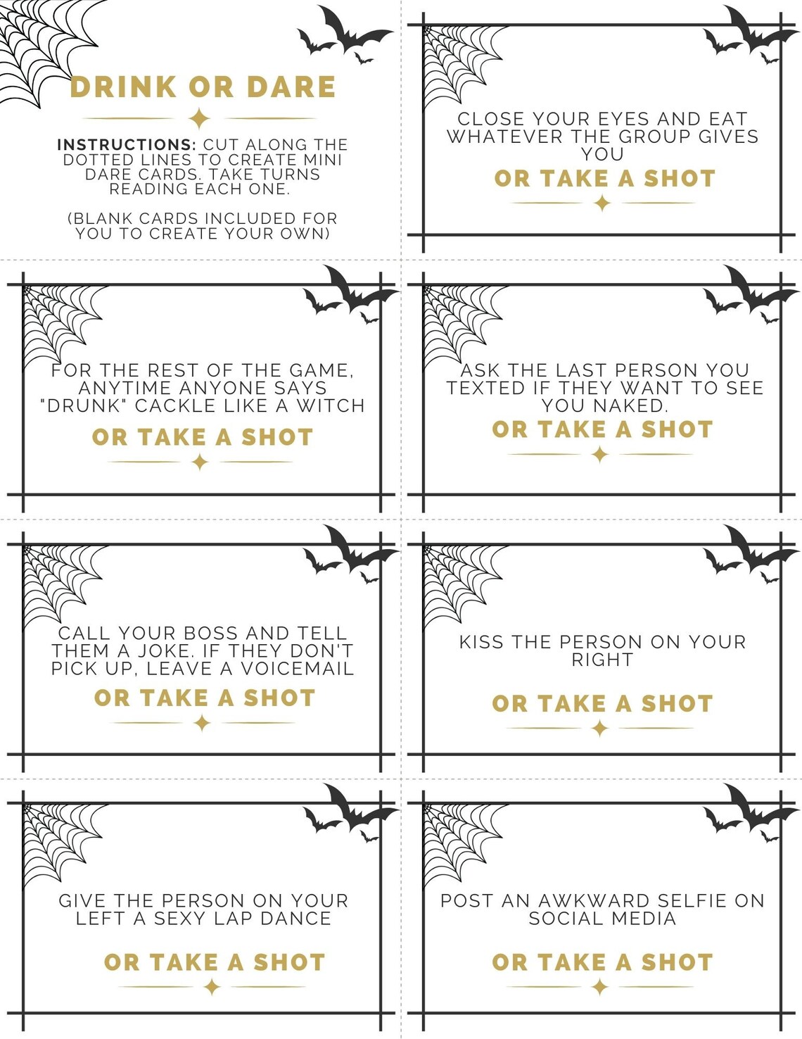 Adult Halloween Party Game Bundle | Instant Download | Printable ...