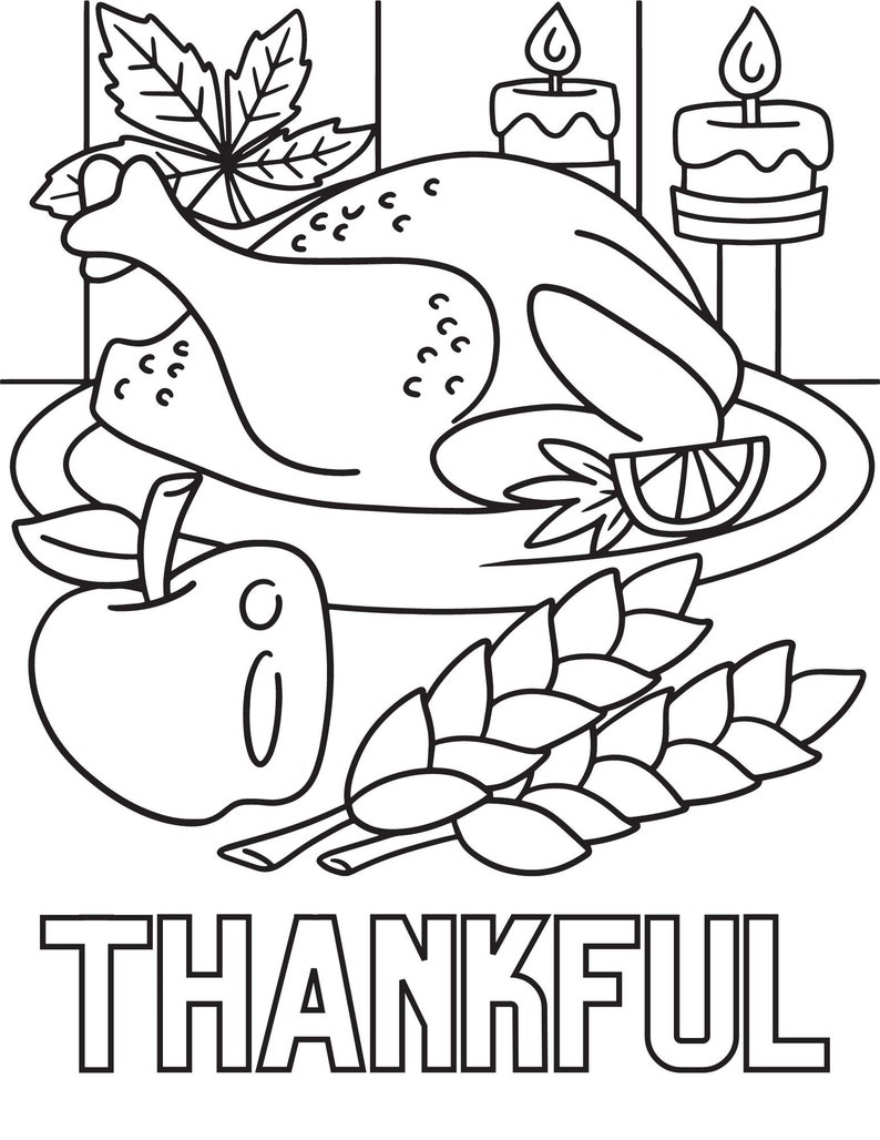 Thanksgiving Coloring Sheets | Instant Download | Printable | Kids ...