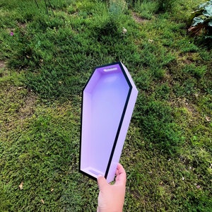 Pastel Goth Lavender & Black Coffin Tray Halloween Decor - Etsy