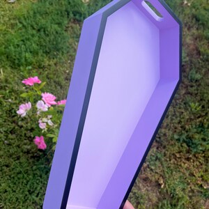 Pastel Goth Lavender & Black Coffin Tray Halloween Decor - Etsy