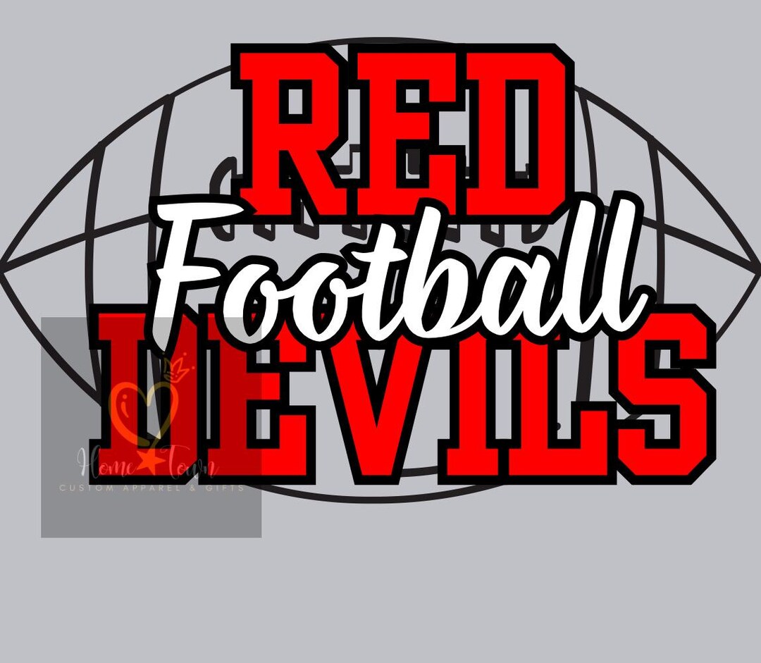 Red Devils Football PNG Design Download. Devils Football SVG for ...