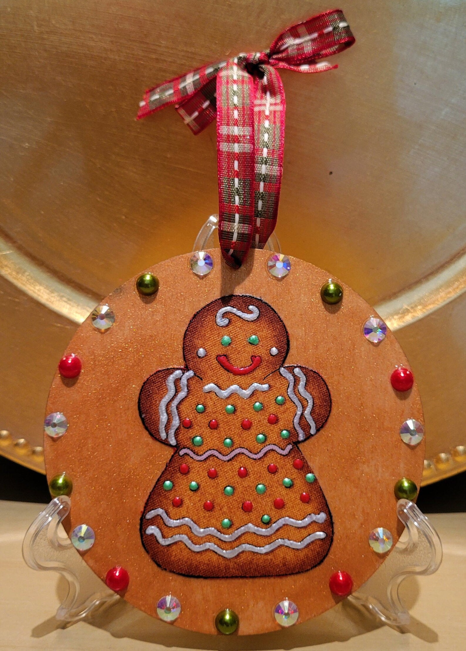 Christmas Ornament With A Gingerbread Girl Large 4 Inch - Etsy