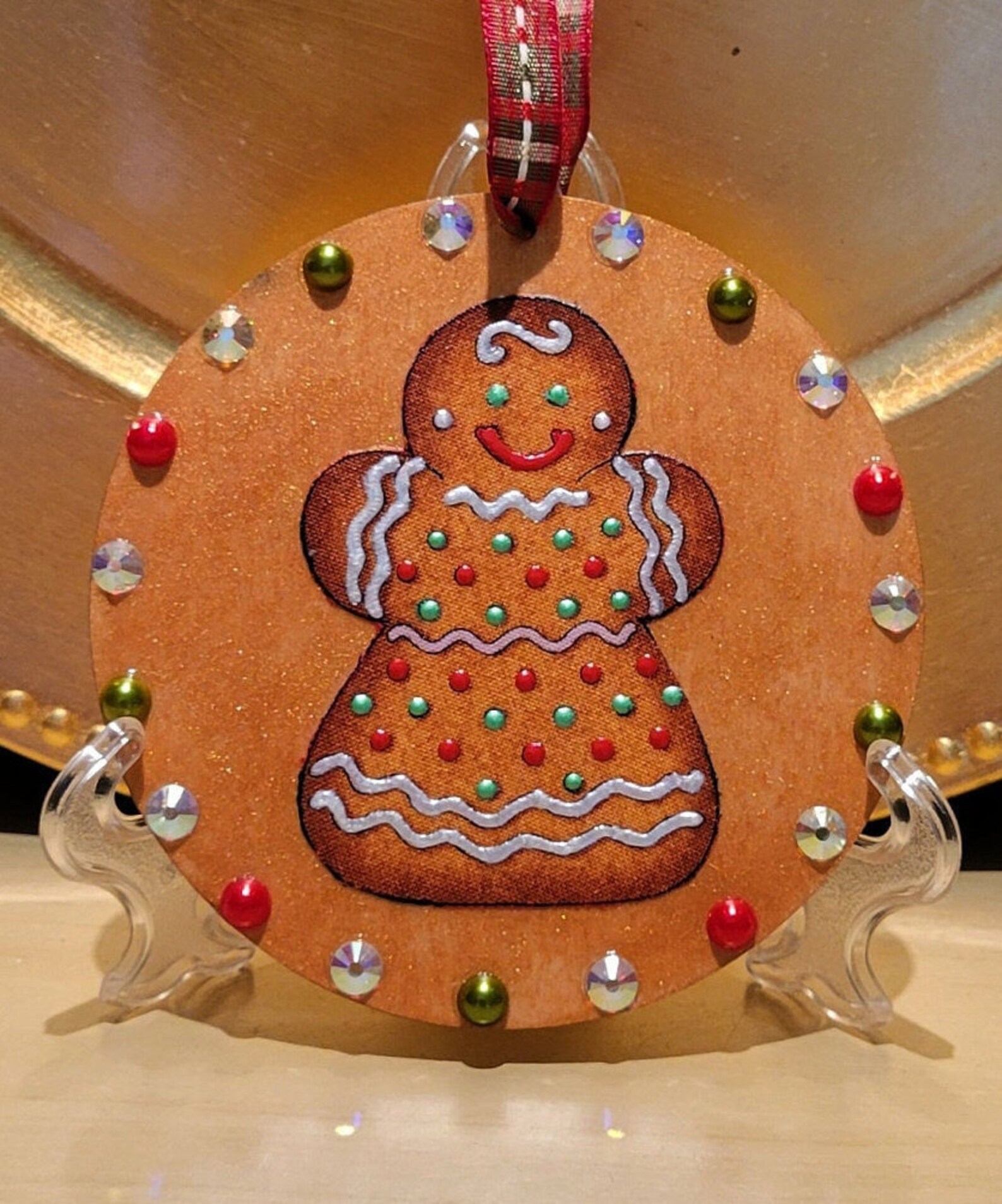 Christmas Ornament With A Gingerbread Girl Large 4 Inch - Etsy
