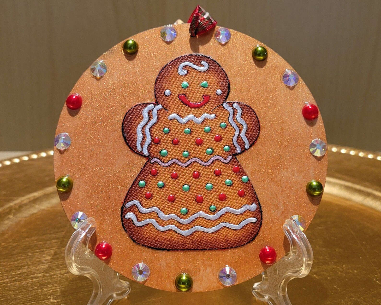Christmas Ornament With A Gingerbread Girl Large 4 Inch - Etsy