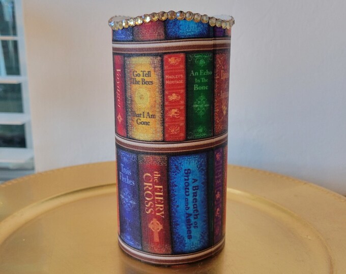 Led Pillar Candle With Shelves of Romance Novels - Etsy