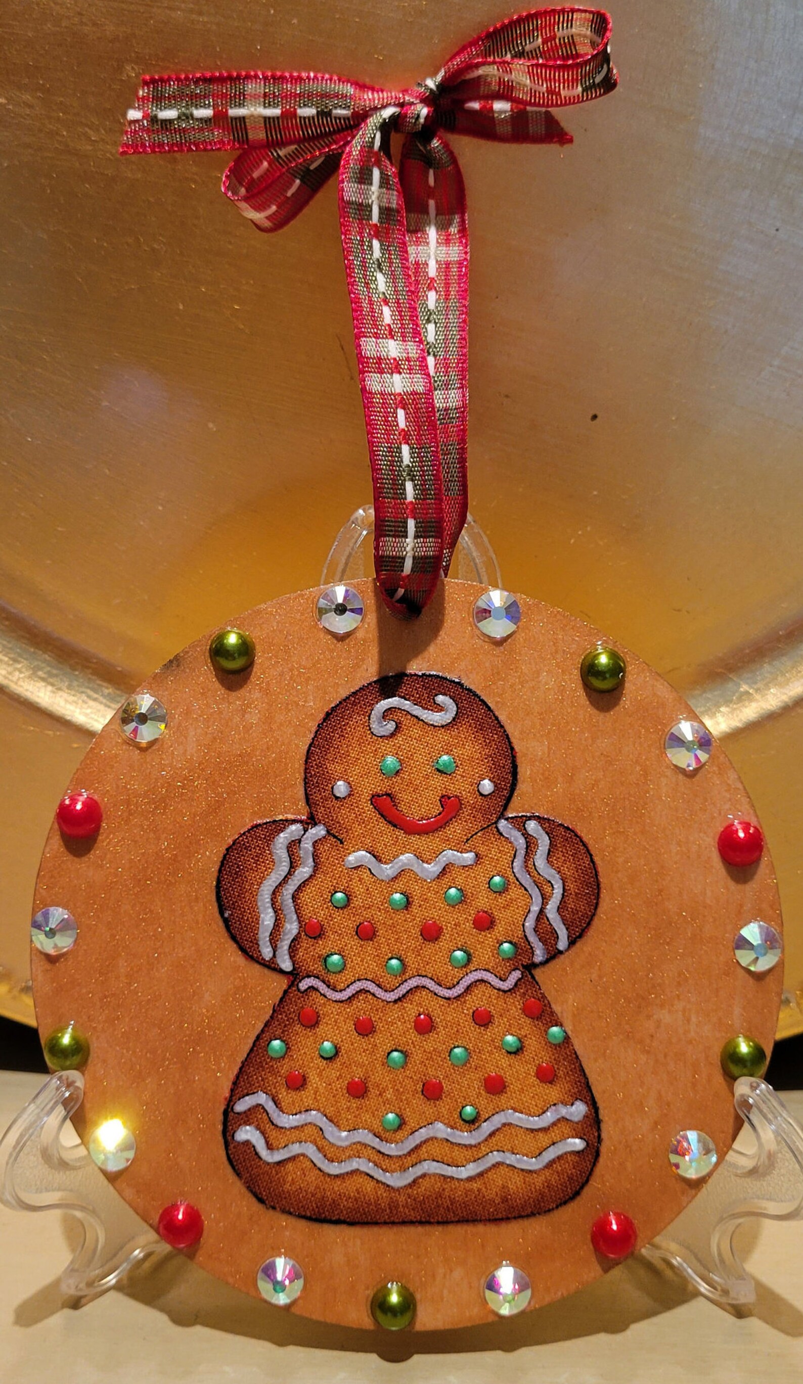 Christmas Ornament With A Gingerbread Girl Large 4 Inch - Etsy