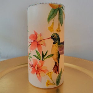 Led Pillar Candle With Hummingbirds in the Tropical Hibiscus - Etsy