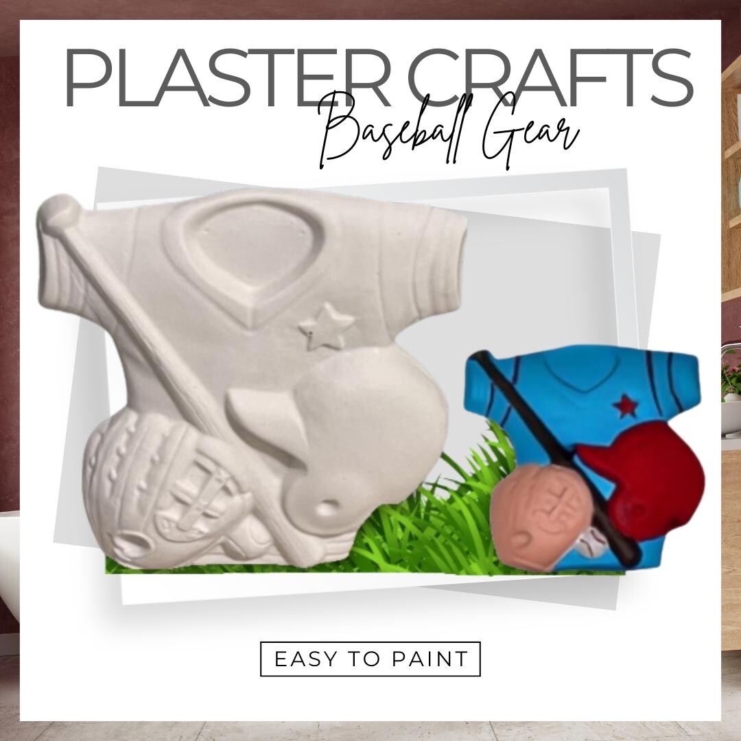 Baseball, Ready to Paint Plaster, Sports Ornaments, Plaster Crafts, DIY ...