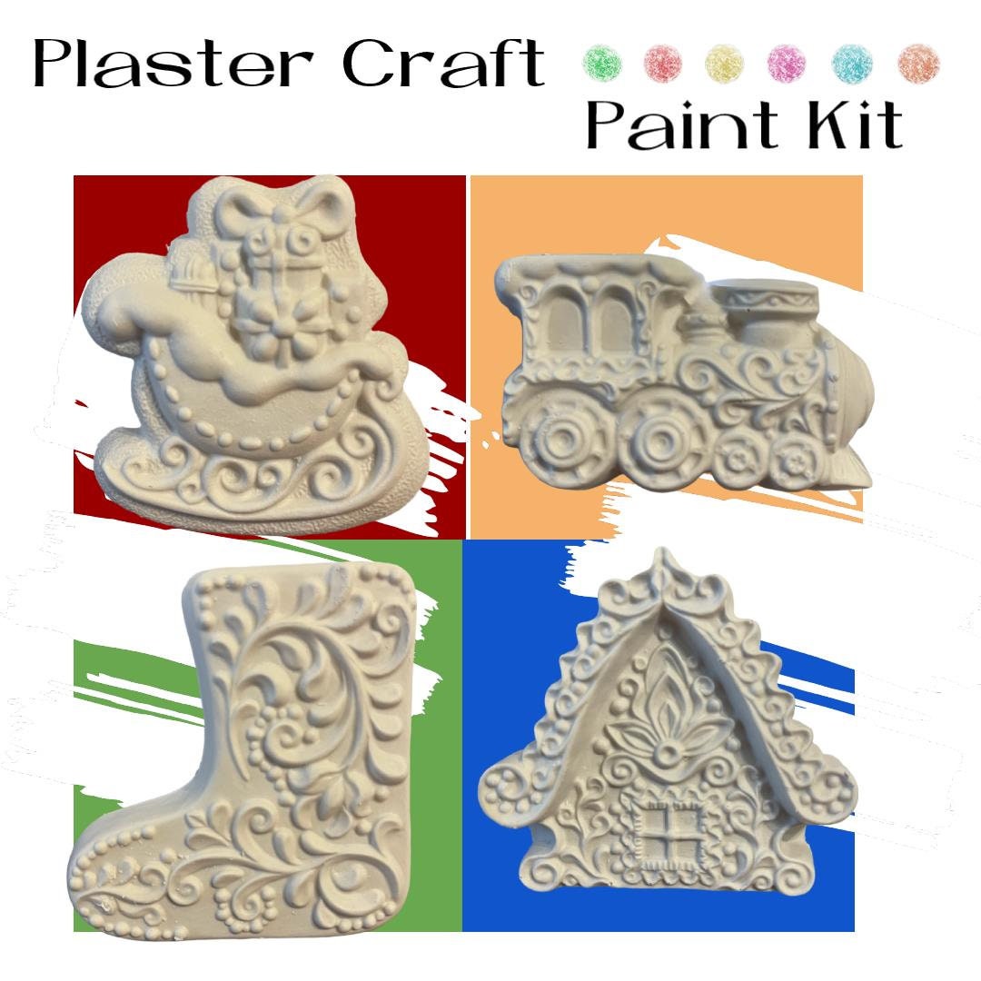 Ready to Paint Plaster Crafts, Christmas, Party Supplies, Christmas ...