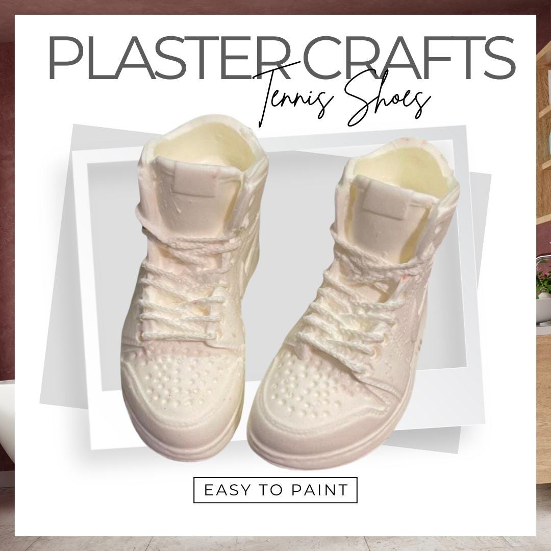 Pair of Mini Shoes, Ready to Paint, Sneakers, Shoe Gifts, Plaster ...