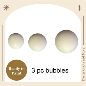 Ready to Paint 3pc Chalkware Bubbles, Vintage Chalkware, DIY Crafts ...