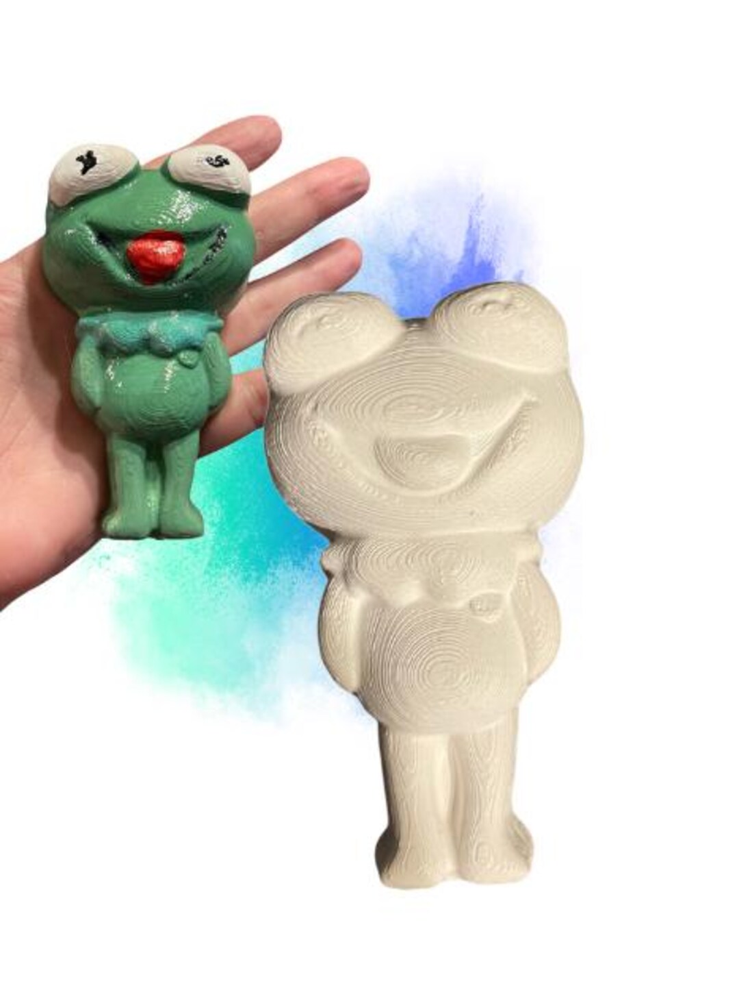 Frog, Ready to Paint Plaster, Cartoon Frog, Plaster Crafts, Shapes ...