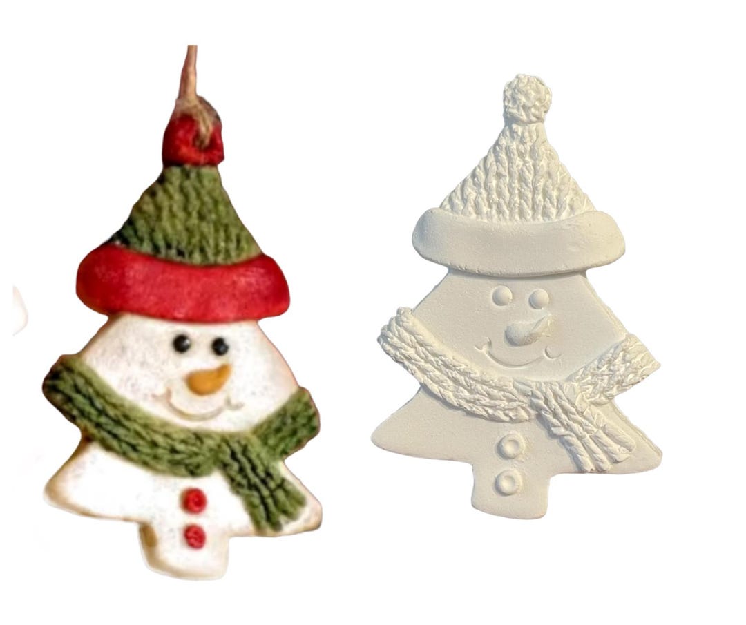 4 Pc, Ready to Paint, Plaster Crafts, Christmas Trees, Character ...