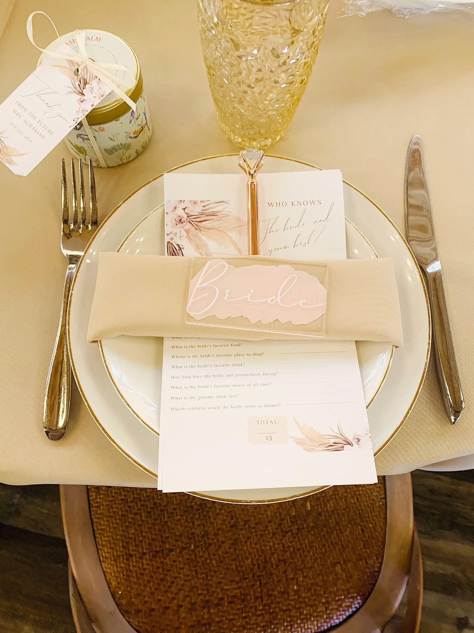 Set of 6 Clear Name Place Card Guest Name Cards Wedding | Etsy