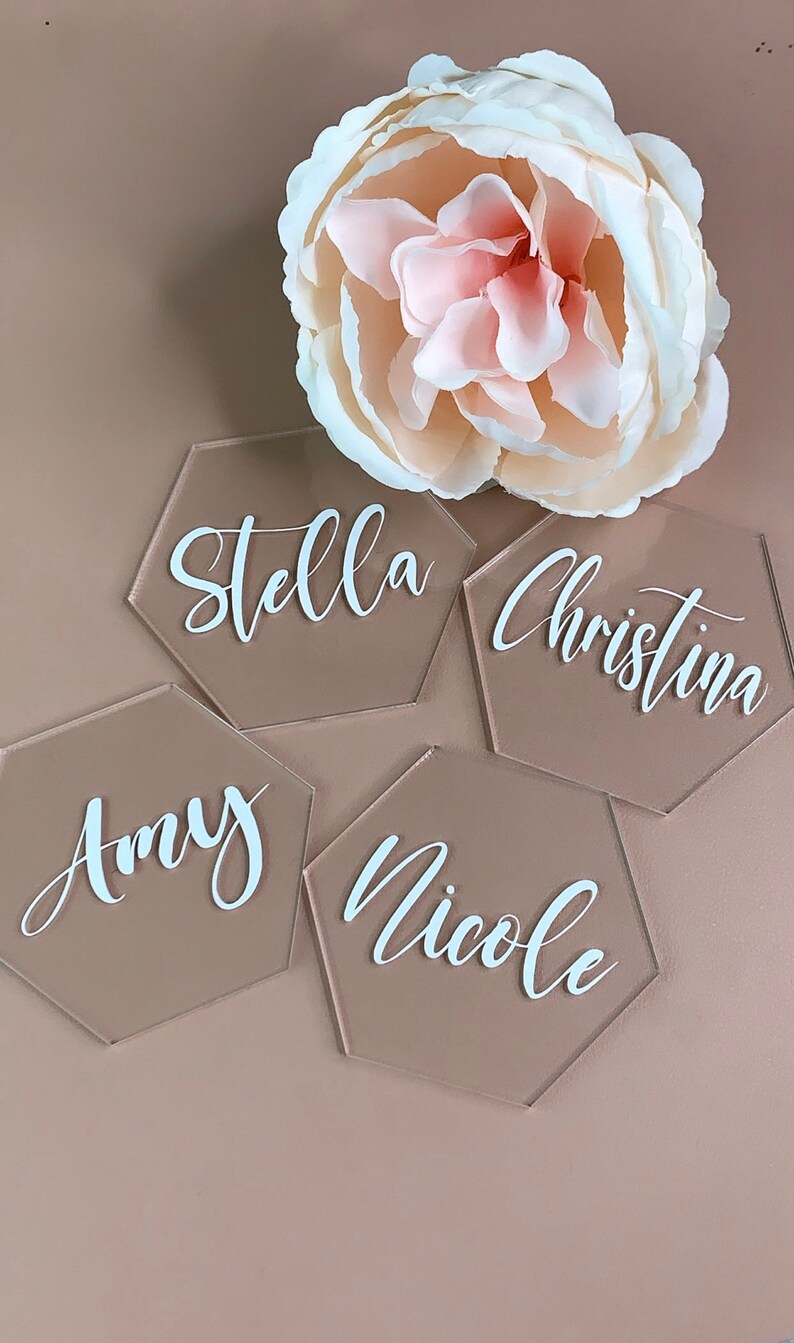 Set of 6 Personalized Place Cardswedding Place Cardsguest - Etsy