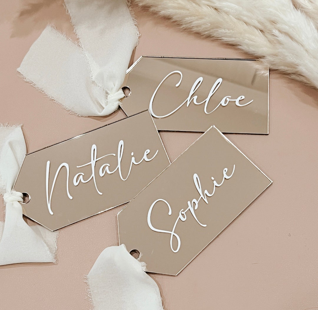 Rose Gold Wedding Place Cards, Rose Gold Wedding, Wedding Name Cards ...