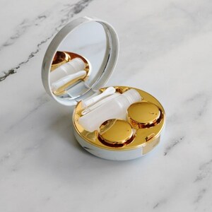 Personalized Contact Lense Case, Chic Contact Case Set, Marble Contact ...