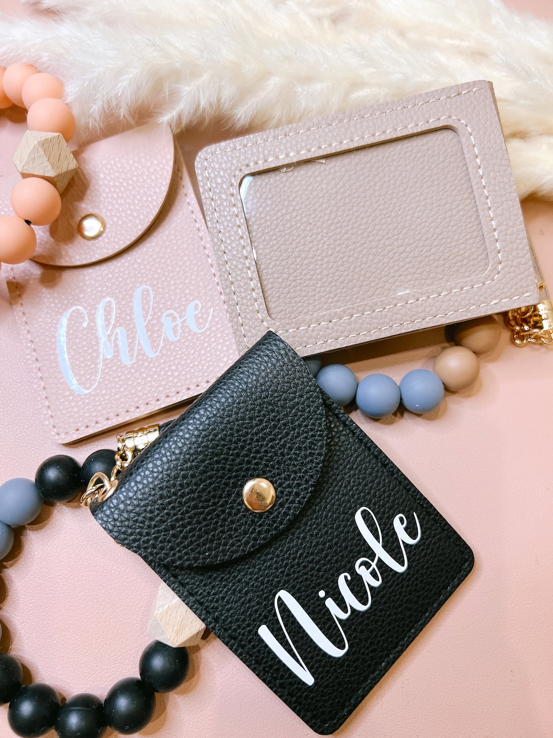 Wrist Leather Wallet, Small Wallet, Bracelet Wallet, Keychain Wristlet ...