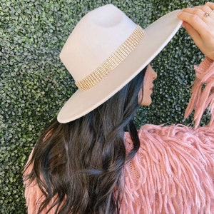 Black Chic Fedora Hat, Bride Fedora Hat, Boho Hat, Bride Hat, Bridal Hat, Wedding Hat, Fedora ...